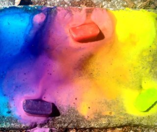 Ice Chalk DIY Recipe: A Frozen Sensory Sidewalk Art Project